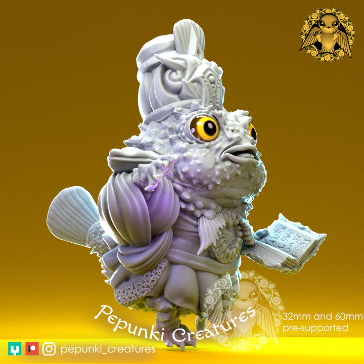 3D Printable Lumpy Fish Mage by Pepunki Creatures