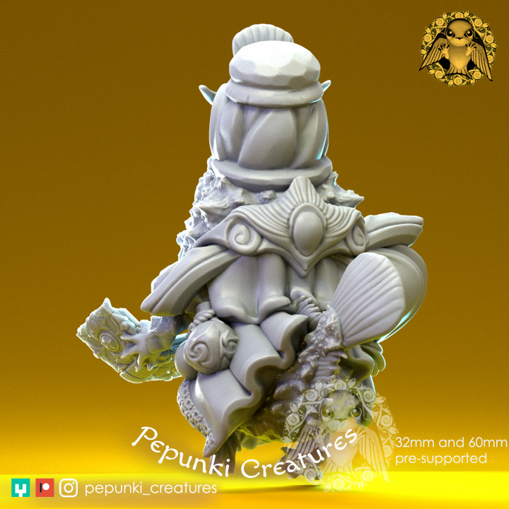 3D Printable Lumpy Fish Mage by Pepunki Creatures