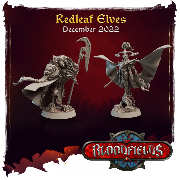 3D Printable Redleaf Elves - Additional Miniatures by Titan Forge Miniatures