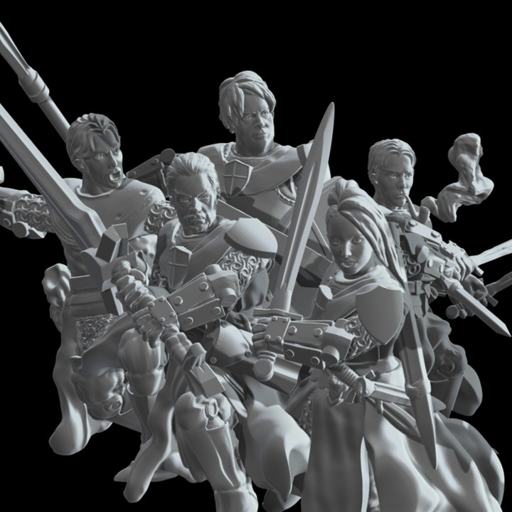 3D Printable Breton Heroes Set 2 by Sin's Miniatures