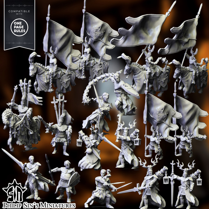 3D Printable Breton Heroes Set 2 by Sin's Miniatures