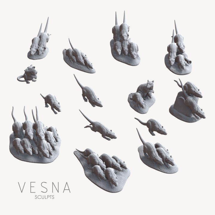 3D Printable RAT PACK by VESNA SCULPTS