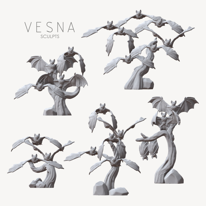 3D Printable BAT SWARM PACK by VESNA SCULPTS