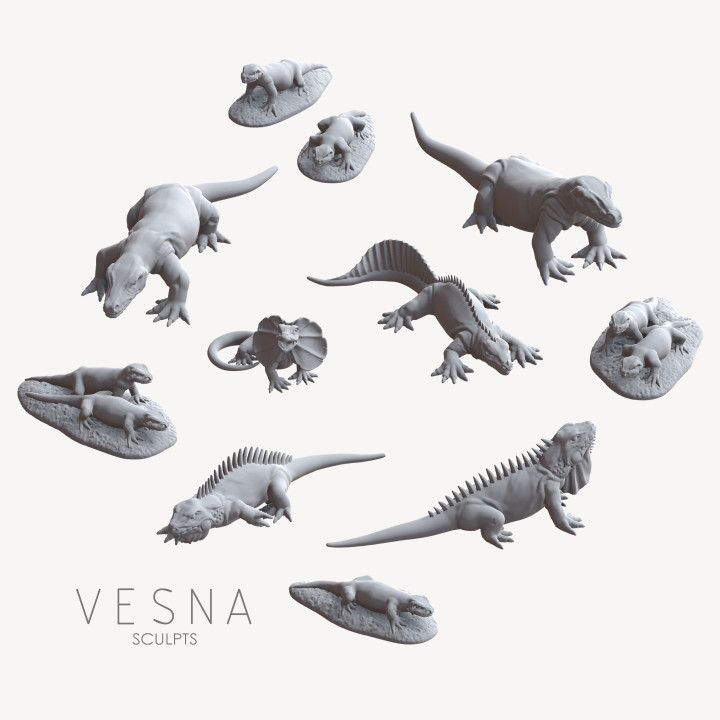 3D Printable LIZARD PACK by VESNA SCULPTS