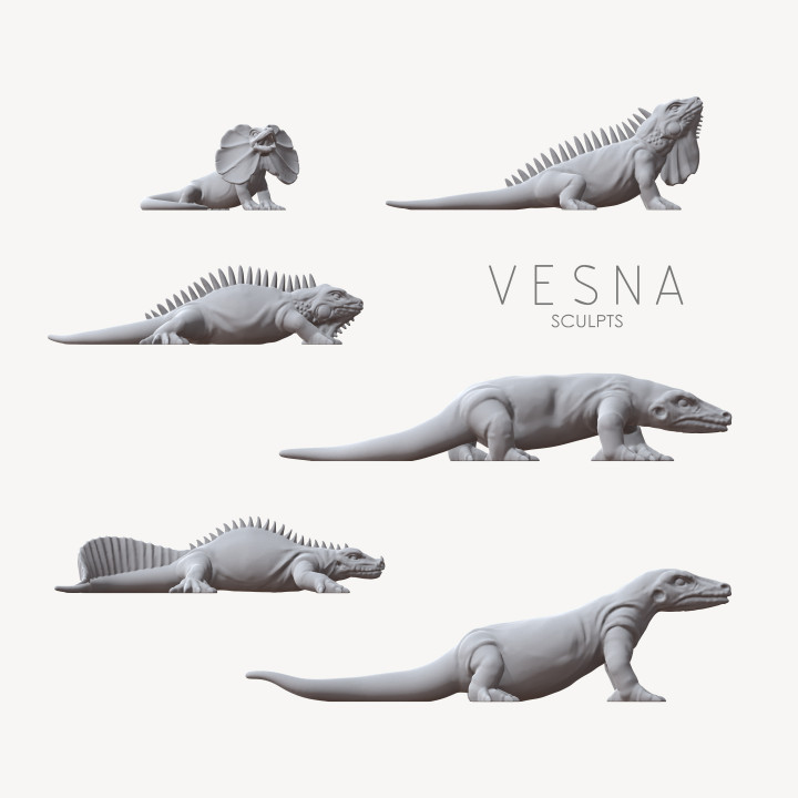 3D Printable LIZARD PACK by VESNA SCULPTS