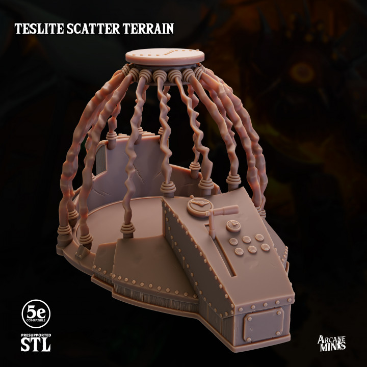 3D Printable Teslite Airship Scatter Terrain by Sordane Publishing