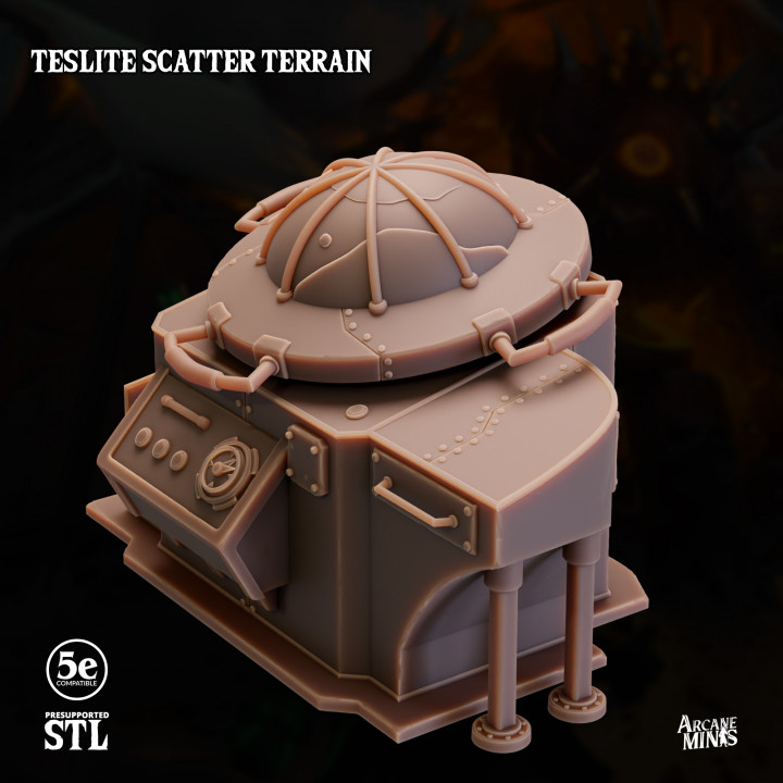 3D Printable Teslite Airship Scatter Terrain by Sordane Publishing
