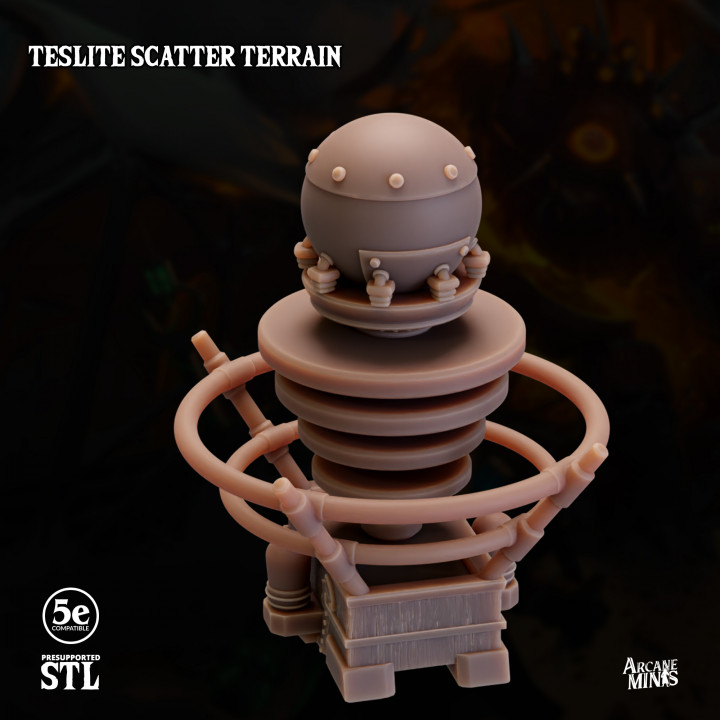 3D Printable Teslite Airship Scatter Terrain by Sordane Publishing