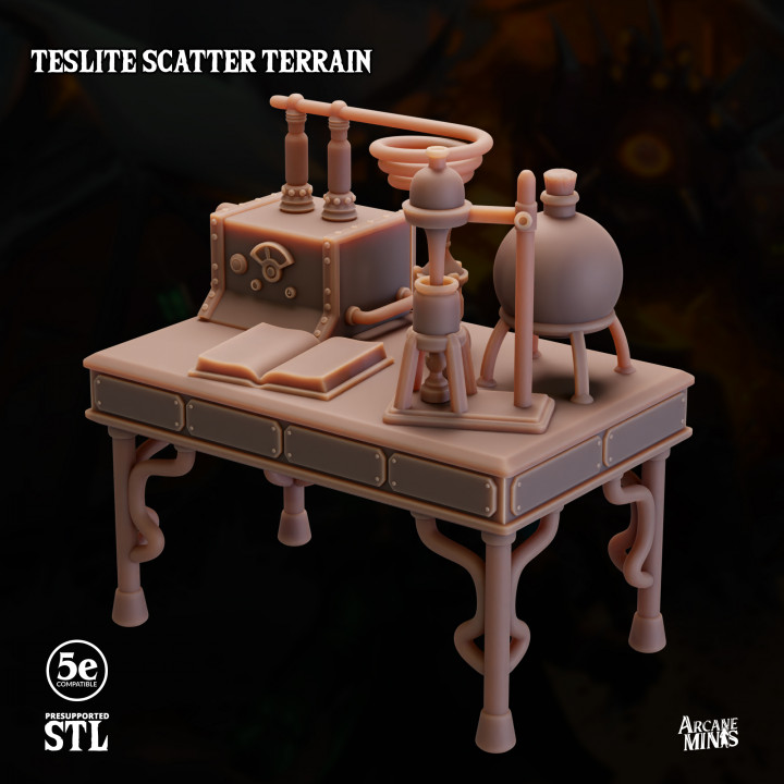 3D Printable Teslite Airship Scatter Terrain by Sordane Publishing