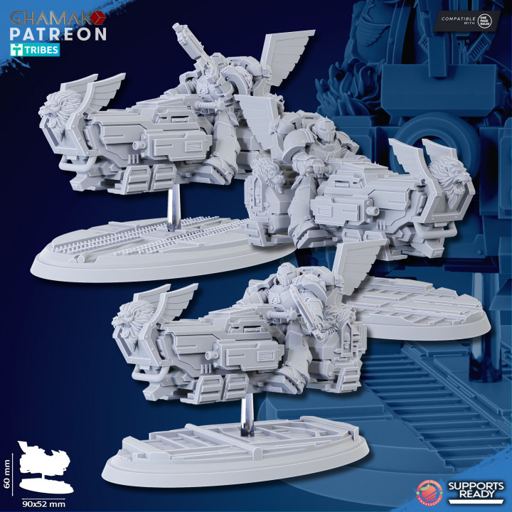 3D Printable Winged Lions A-Grav Bikes by Ghamak