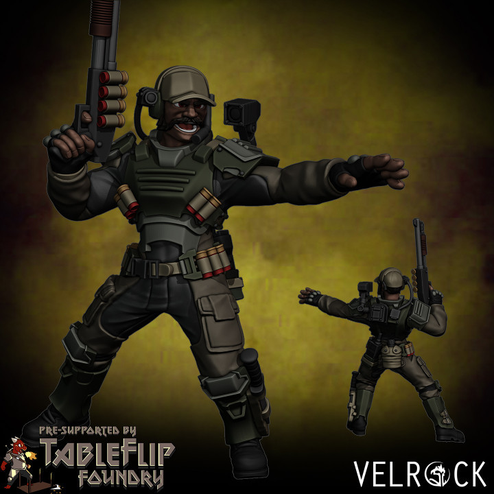 3D Printable Colonial Marine Sergeant (PRESUPPORTED) by Velrock Art ...