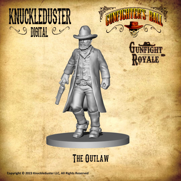 3D Printable The Outlaw; Jesse James by Knuckleduster Digital