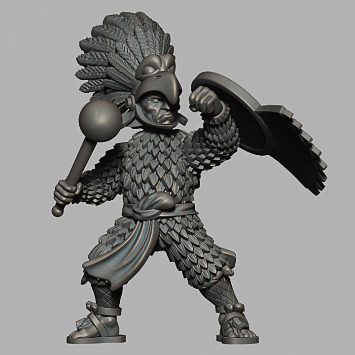 3D Printable Aztec Eagle Warriors by Wargames Atlantic