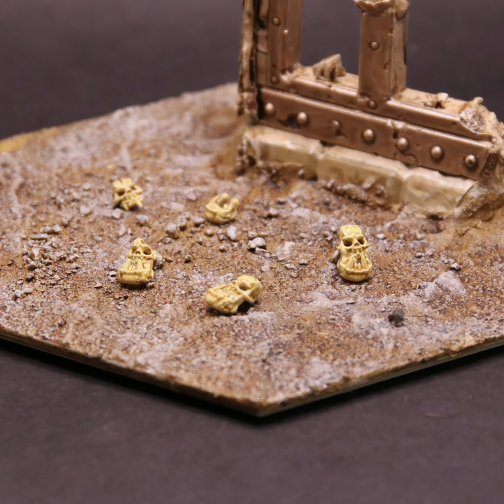 3D Printable Ork Skulls for Basing, Dioramas by Voy Forges