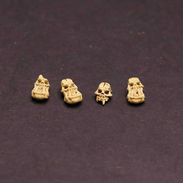 3D Printable Ork Skulls for Basing, Dioramas by Voy Forges