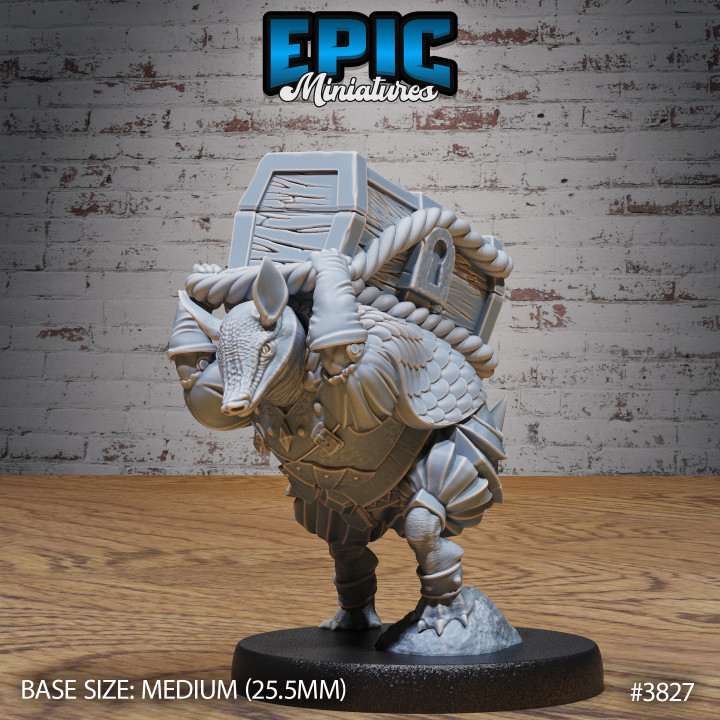3D Printable Armadillo Conquistador Set / Wild Animal Warrior ...