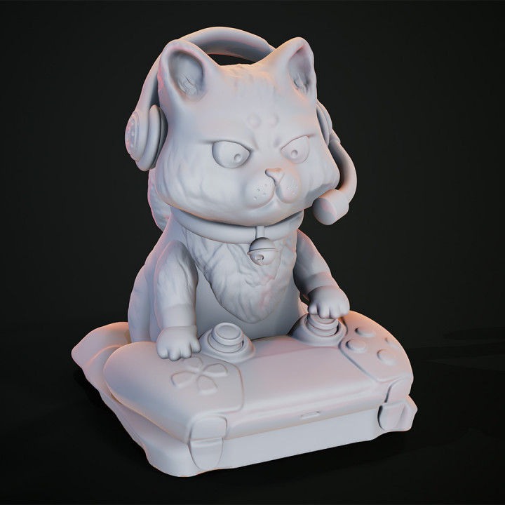3D Printable CAT GAMER by Chagarin