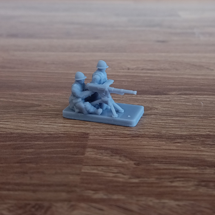 3D Printable German and French WW1 Machinegun Teams 15mm Scale by Andy ...