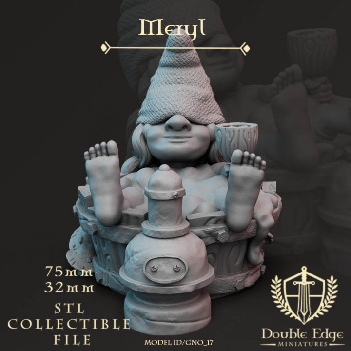 3D Printable Meryl by Double Edge Miniatures