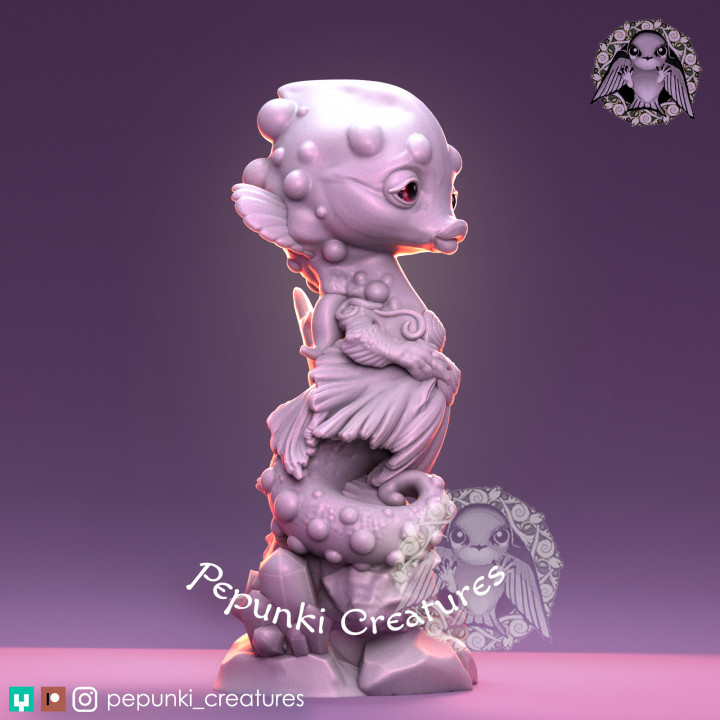 3D Printable Lumpy Seahorse Lady by Pepunki Creatures