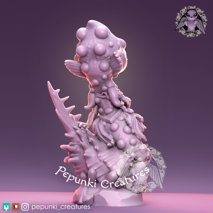 3D Printable Lumpy Seahorse Lady by Pepunki Creatures