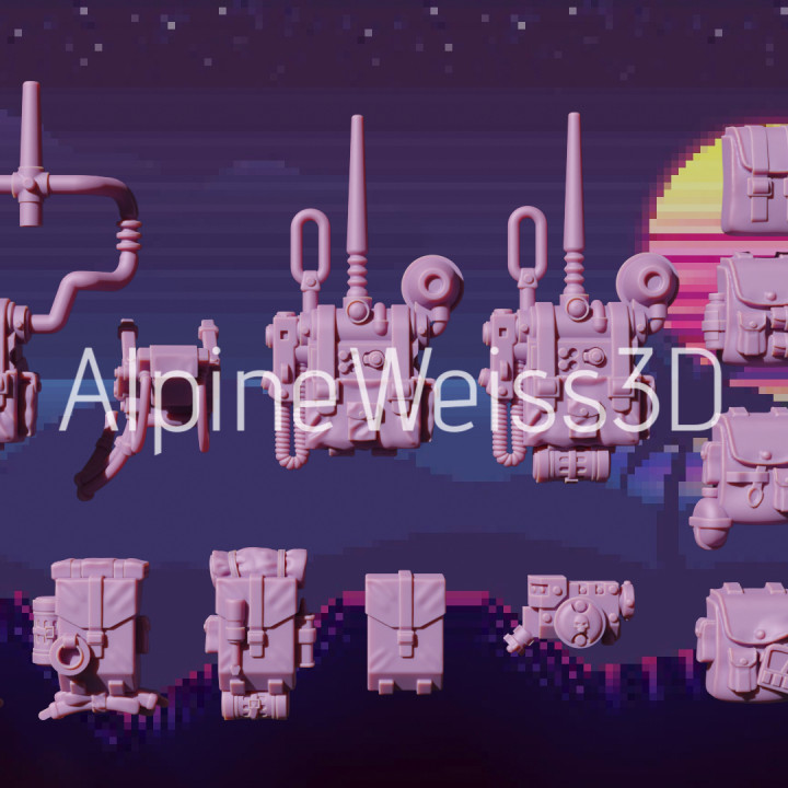 3D Printable IMPERIAL GUARD KITBASH BITS [UNSUPPORTED] by AlpineWeiss3D