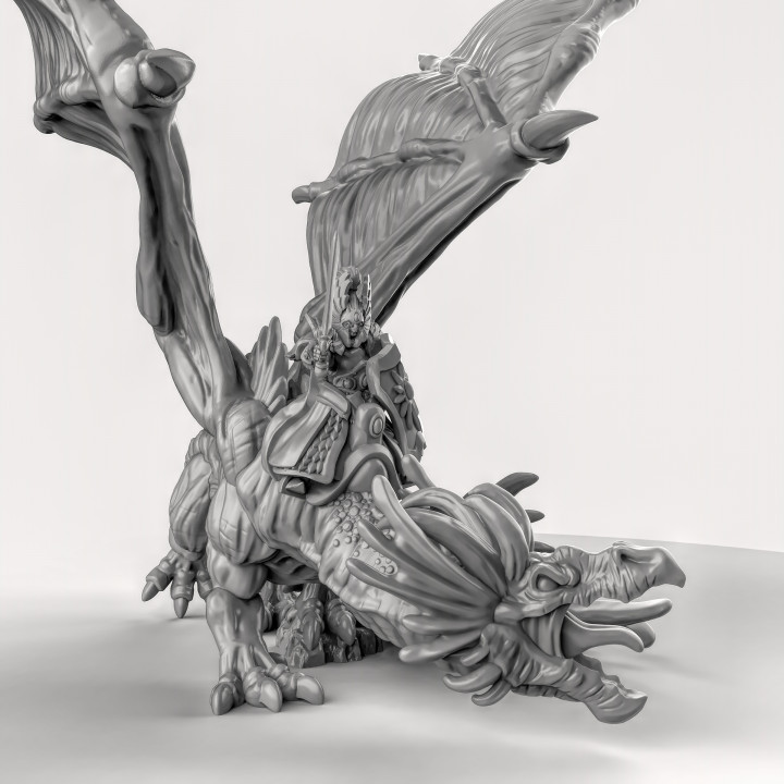 3D Printable High Elf Dragon Riders (pre supported) by Duncan Shadow