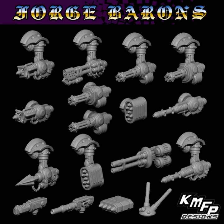 3D Printable Forge Barons - Scout Knight Weapon Upgrades 1 by KMFP Designs