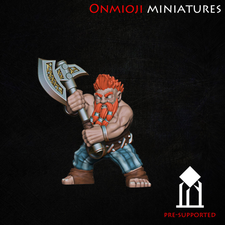 3D Printable Dwarf berserker by Stanislav Kuznetsov