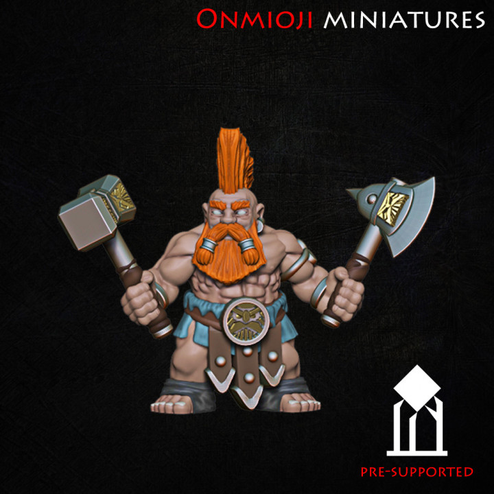 3D Printable Dwarf berserker by Stanislav Kuznetsov