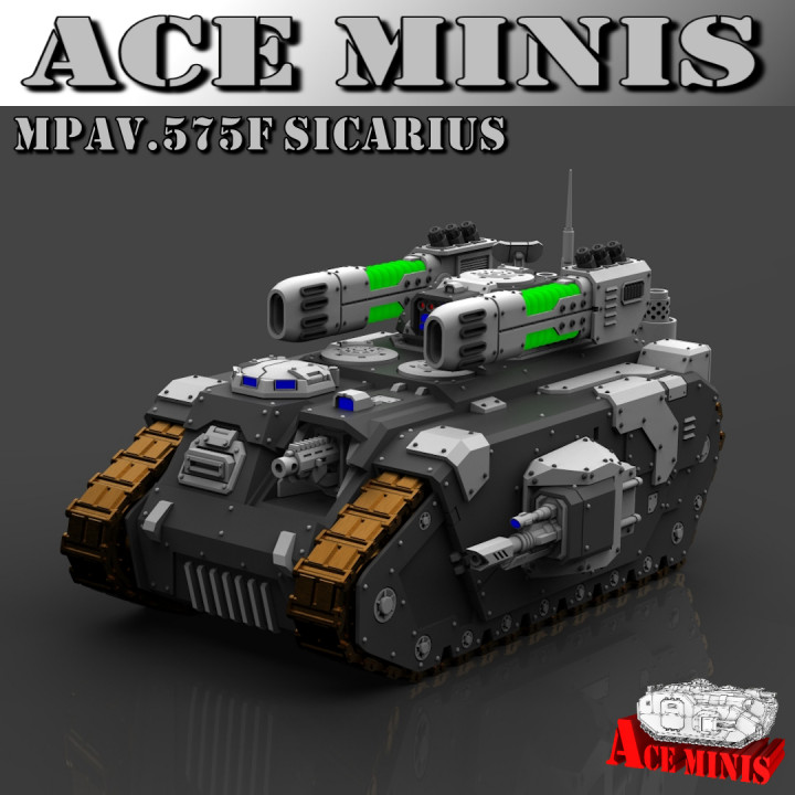 3D Printable MPAV 575f Myrmidon Sicarius by ACE Minis