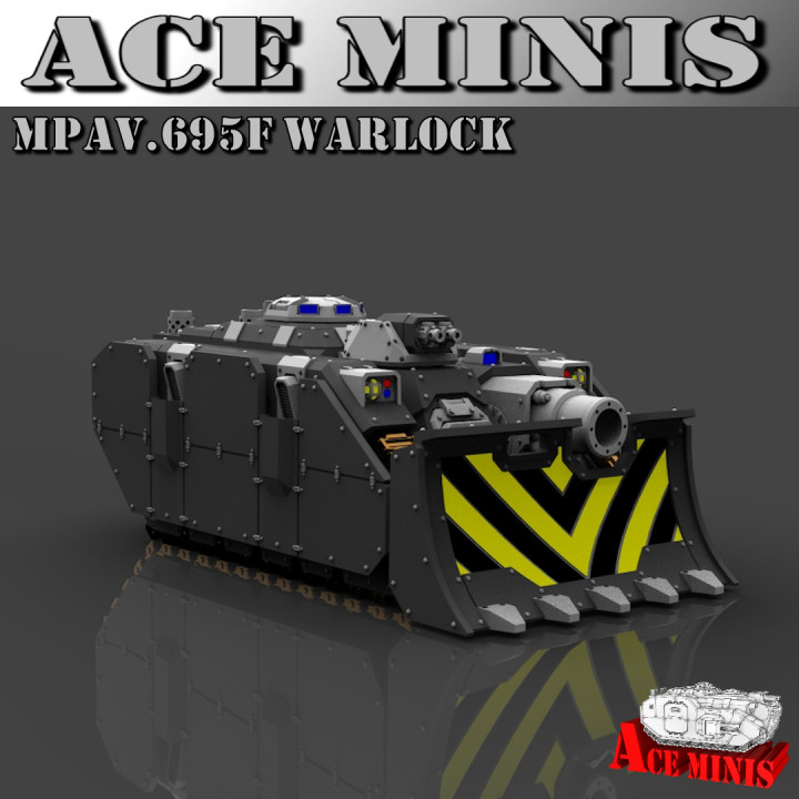 3D Printable MPAV 695f Morpheus Warlock MkIII by ACE Minis