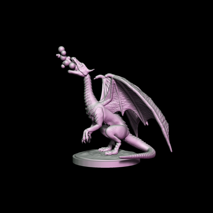 3D Printable Young Pink Dragon by Studio Fantasms