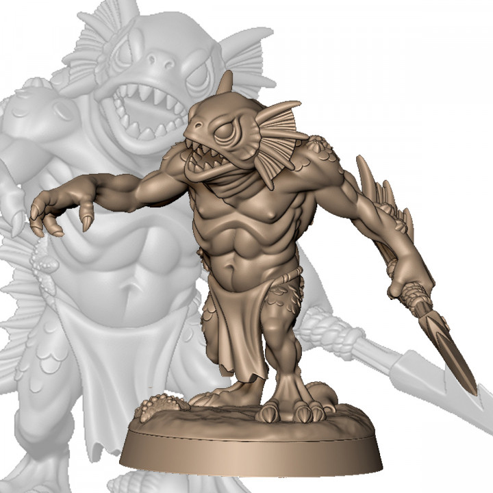 3D Printable Fishman by Willy Kao
