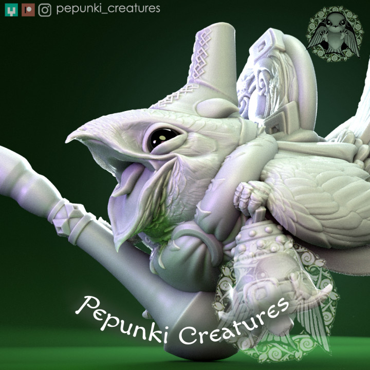 3D Printable Herald Nightjar Bird by Pepunki Creatures