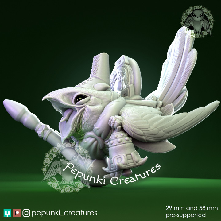 3D Printable Herald Nightjar Bird by Pepunki Creatures
