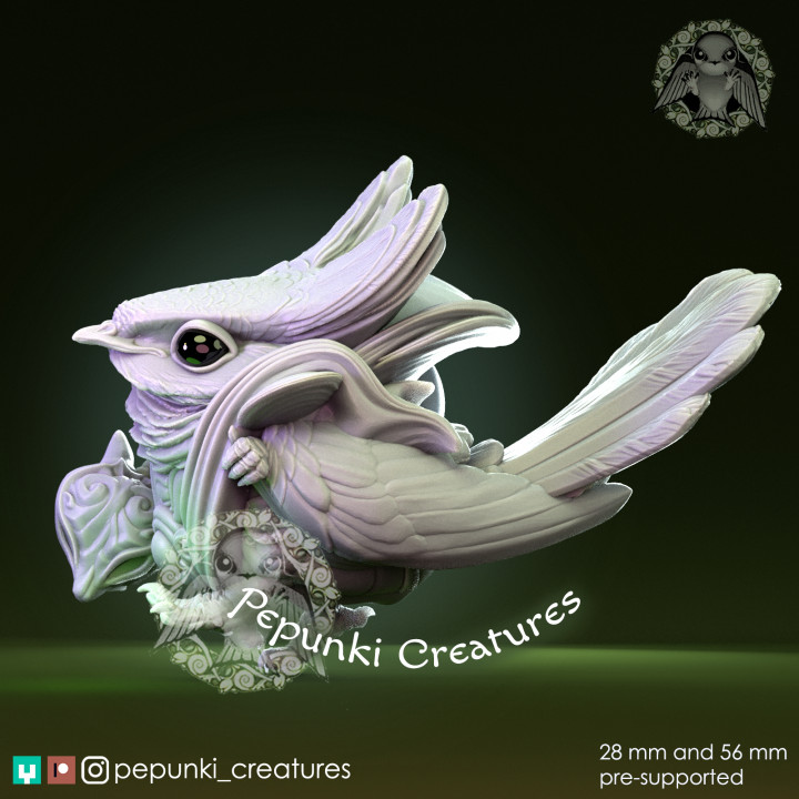 3D Printable Boss Merchant Nightjar Bird by Pepunki Creatures