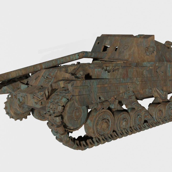 3D Printable Destroyed Archer SPG (UK, WW2) by Wargame3d