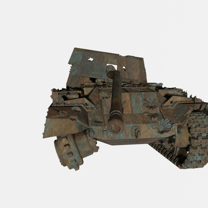 3D Printable Destroyed Archer SPG (UK, WW2) by Wargame3d