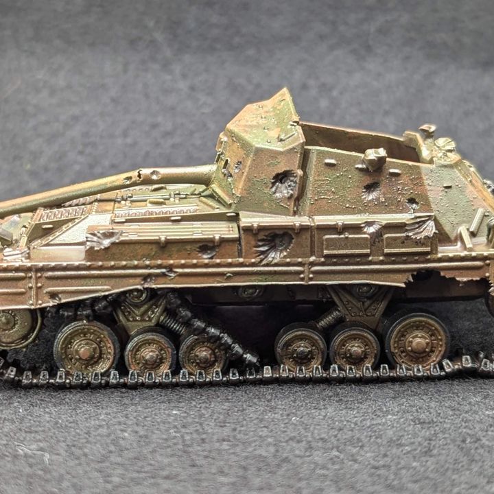 3D Printable Destroyed Archer SPG (UK, WW2) by Wargame3d