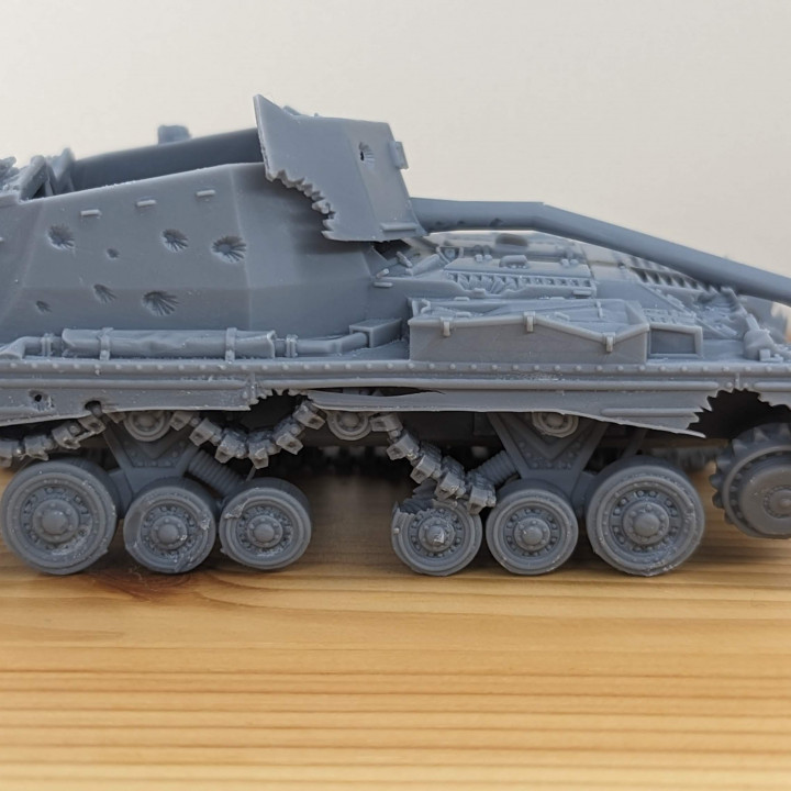 3D Printable Destroyed Archer SPG (UK, WW2) by Wargame3d