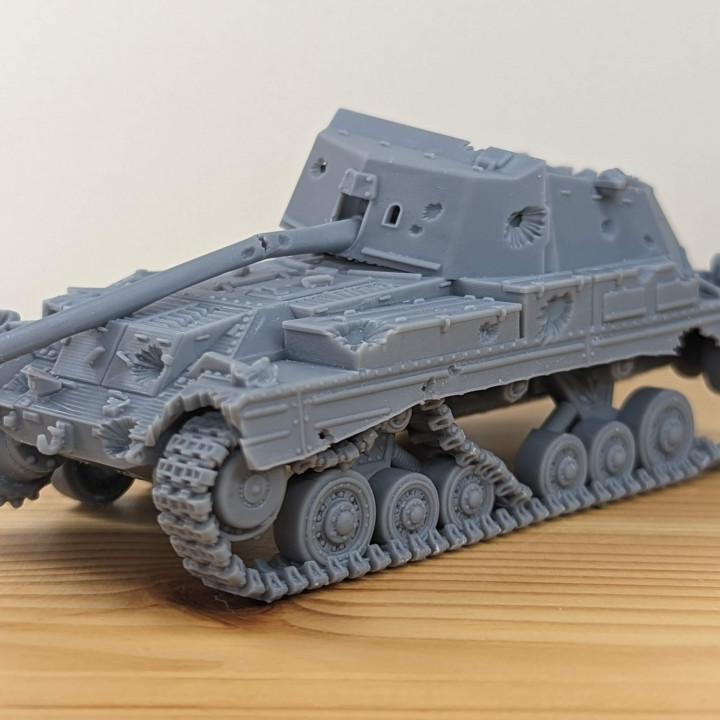 3D Printable Destroyed Archer SPG (UK, WW2) by Wargame3d