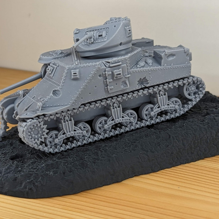 3D Printable Destroyed M3 Lee Medium Tank (US, WW2) by Wargame3d