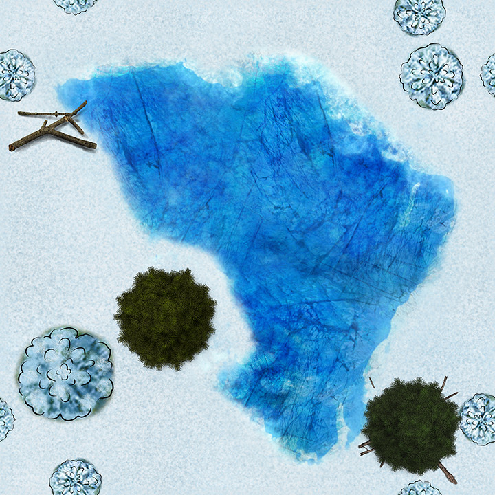 3D Printable Arctic Forest - Modular Digital DnD Terrain Battle Map ...