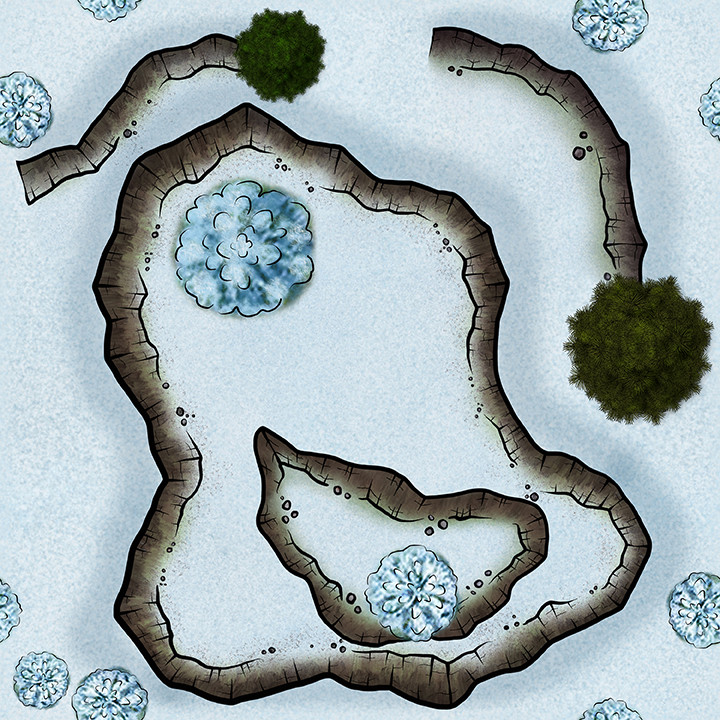 3D Printable Arctic Forest - Modular Digital DnD Terrain Battle Map ...