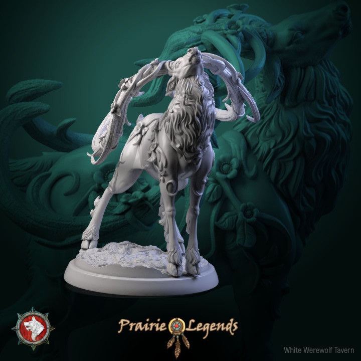 3D Printable Magic deer set 6 miniatures pre-supported by White ...