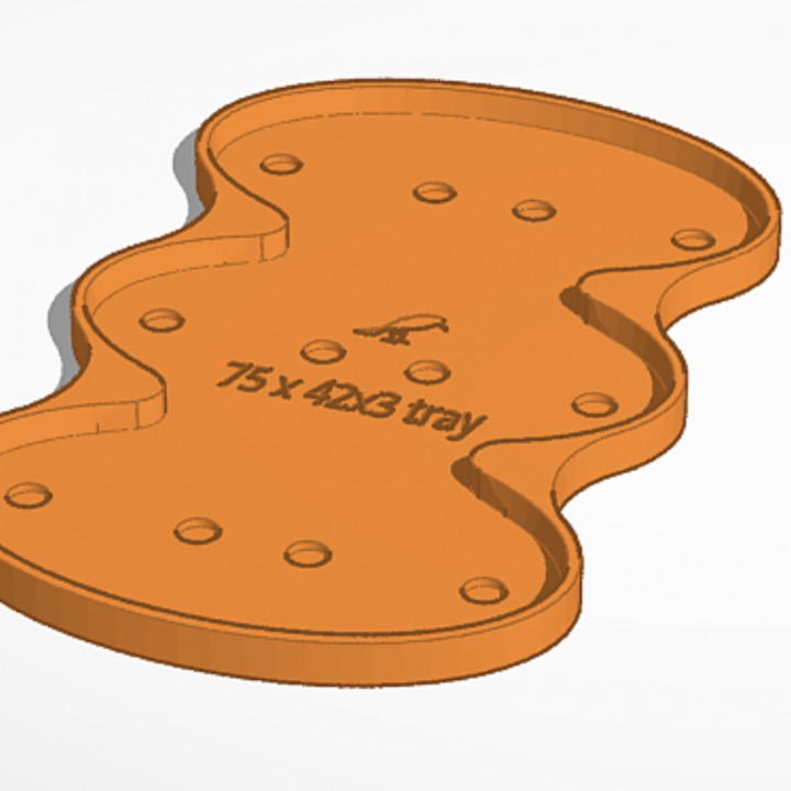 3D Printable 75mmx42mm (x3) movement tray (base to base) by Raven ...