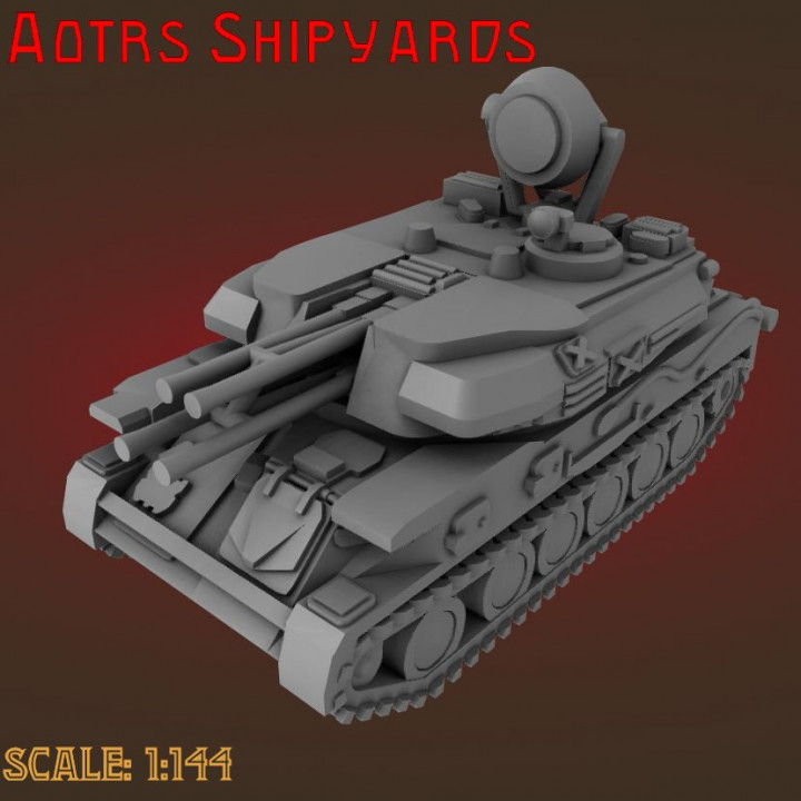3D Printable MG144-R26A ZSU-23-4V1 Shilka by Aotrs Shipyards