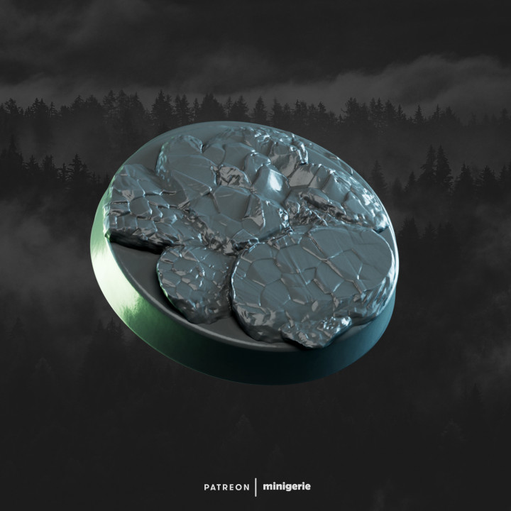 3D Printable Stone Base (25mm) by Sebastian