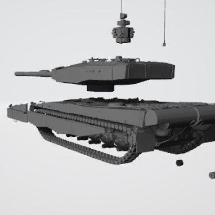 3D Printable Leopard 2 Pz. 87 with 140mm gun by The Military Industrial ...